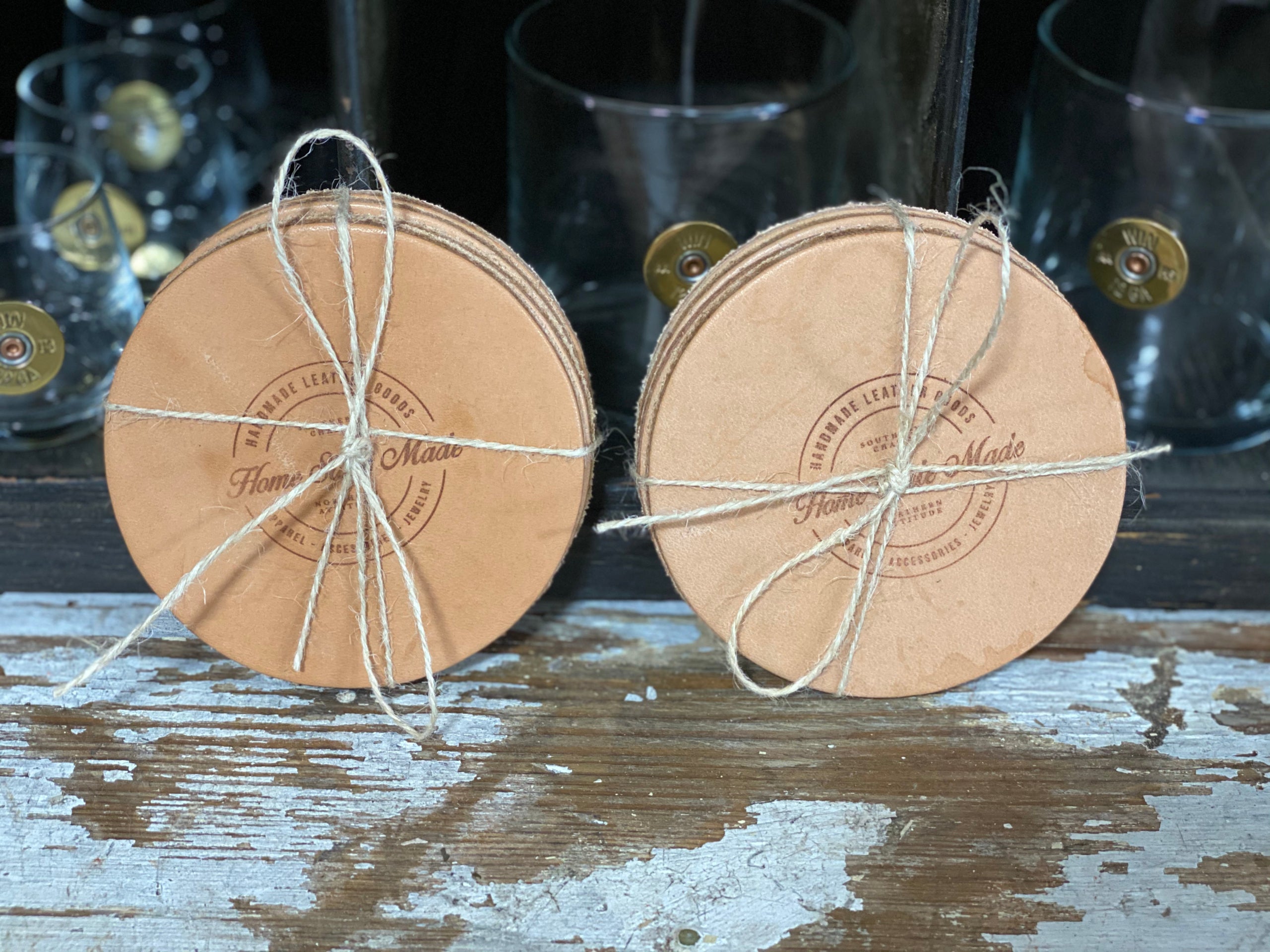 Leather Coaster Set | Home State Made
